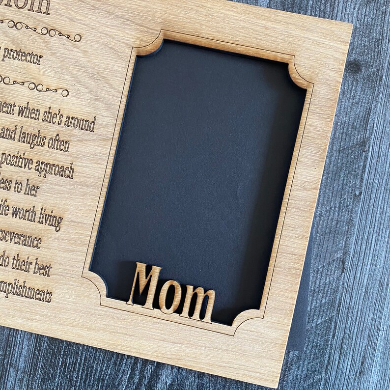 Laser Engraved Photo Mat Insert for Your Frame Gifts for Mom | Etsy