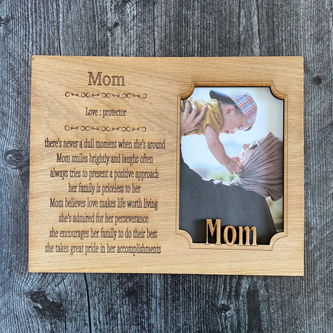 Laser Engraved Photo Mat Insert for Your Frame Gifts for Mom - Etsy