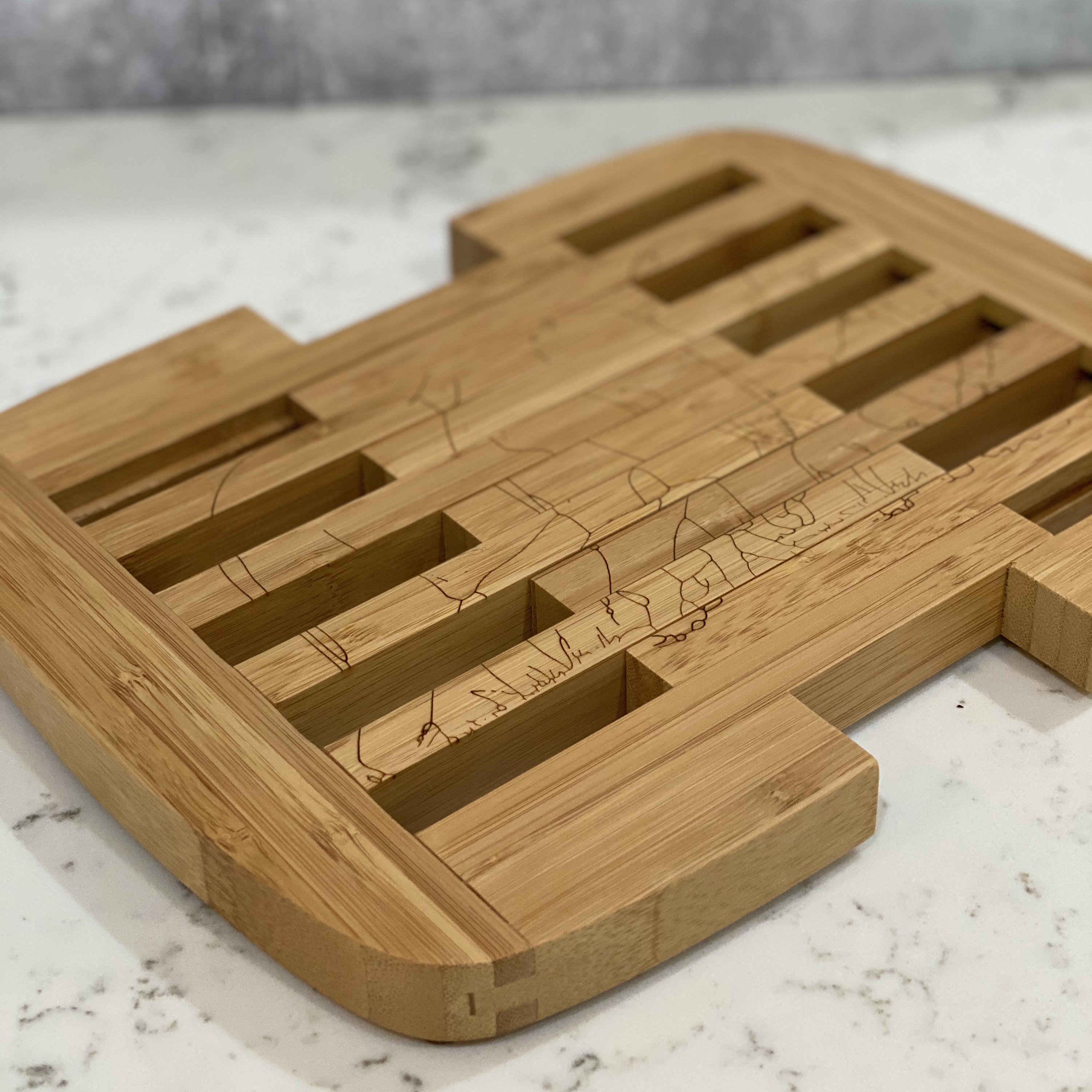 Laser Engraved Expandable Bamboo Trivet Elephant Trivet | Etsy