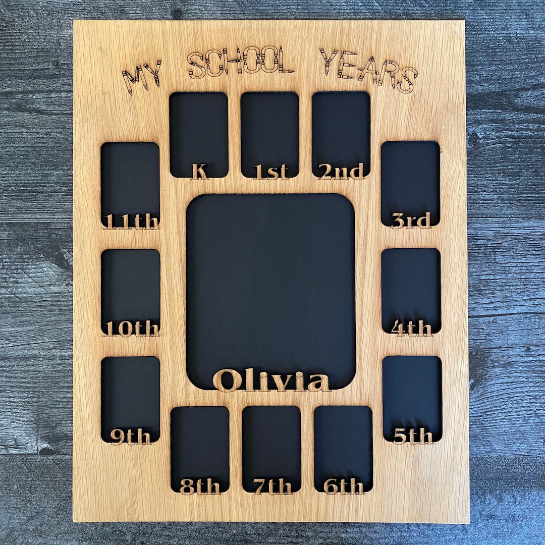 My School Years Photo Collage Mat | Customized Photo Mat Insert for ...