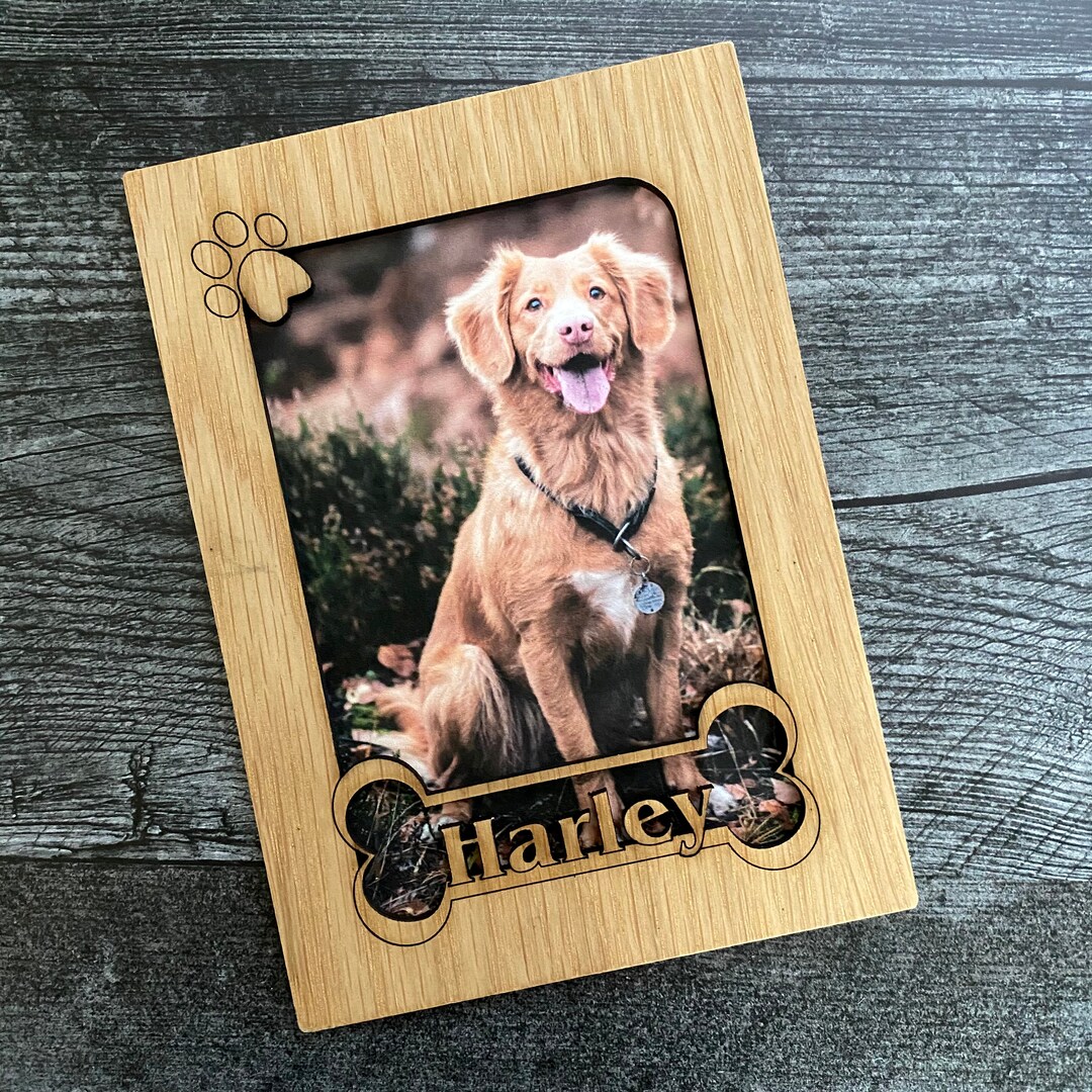 Personalized Dog Photo Mat | Laser Engraved Mat Insert for a Frame ...