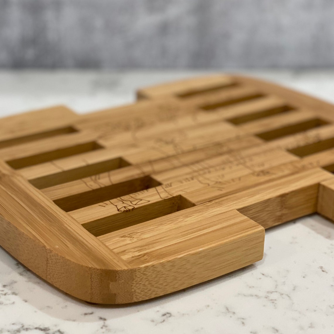 Laser Engraved Bamboo Trivet Expandable Kitchen Trivet - Etsy