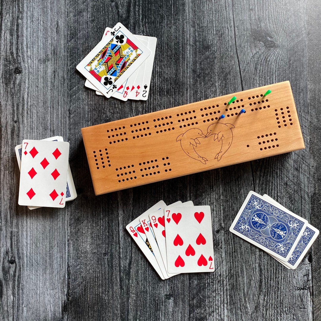 Laser Engraved Cribbage Board | Mother's Day Gift | Dolphins | Cribbage ...