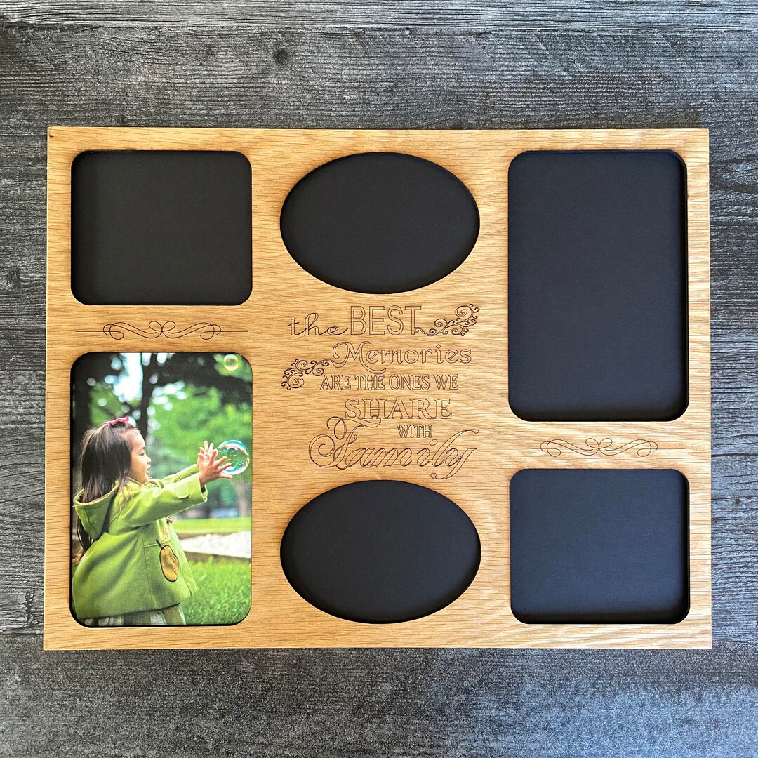 Family Photo Collage Mat Insert for Your Frame (frame/stand Not ...