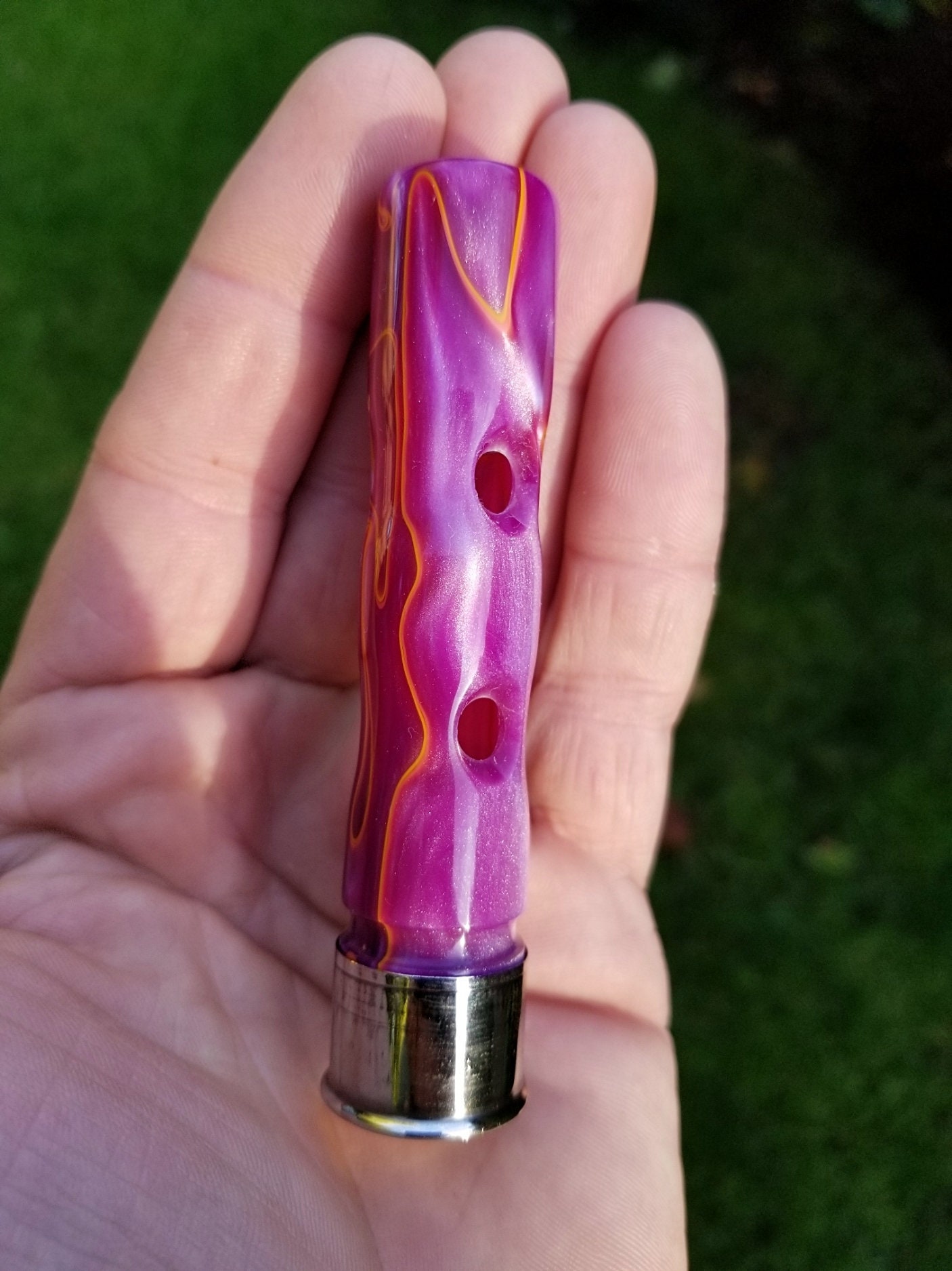 Duck Call Acrylic Duck Whistle Purple Neon Nickel Base - Etsy UK
