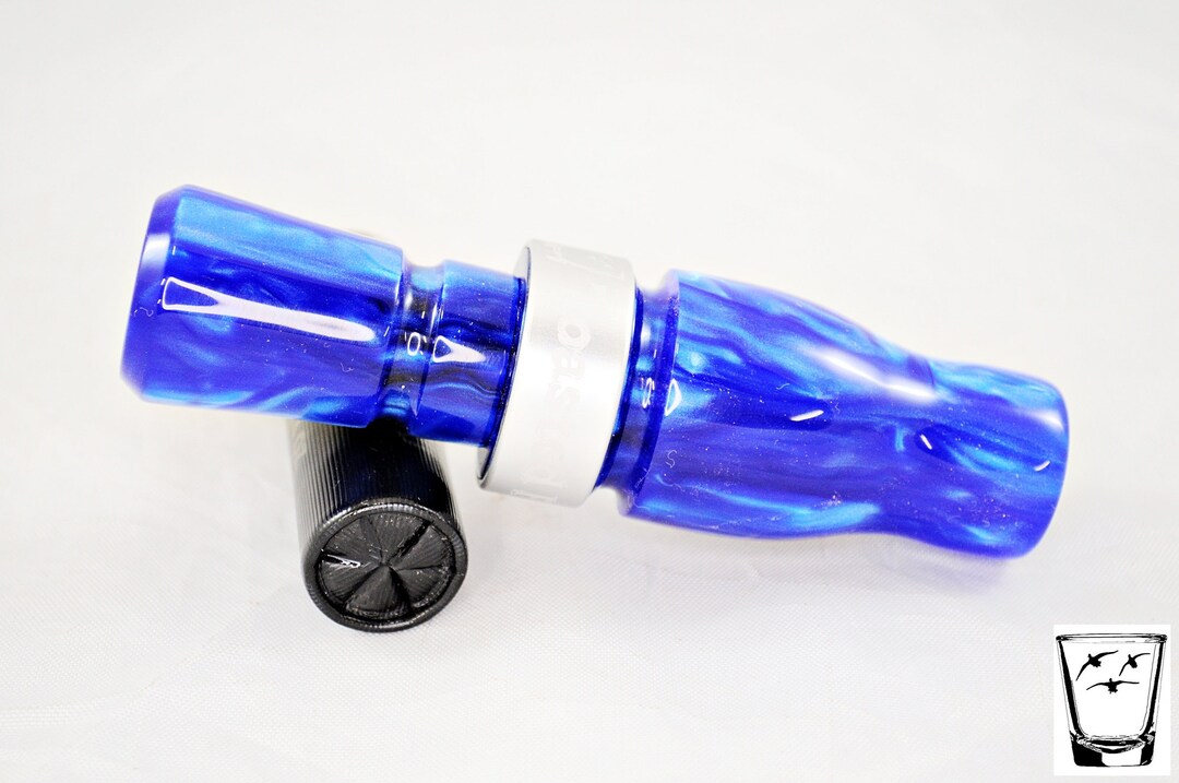 Acrylic "sns" Mallard Duck Call - Cobalt W/ Silver Band | "shaken Not Stirred" | Hand-made ...