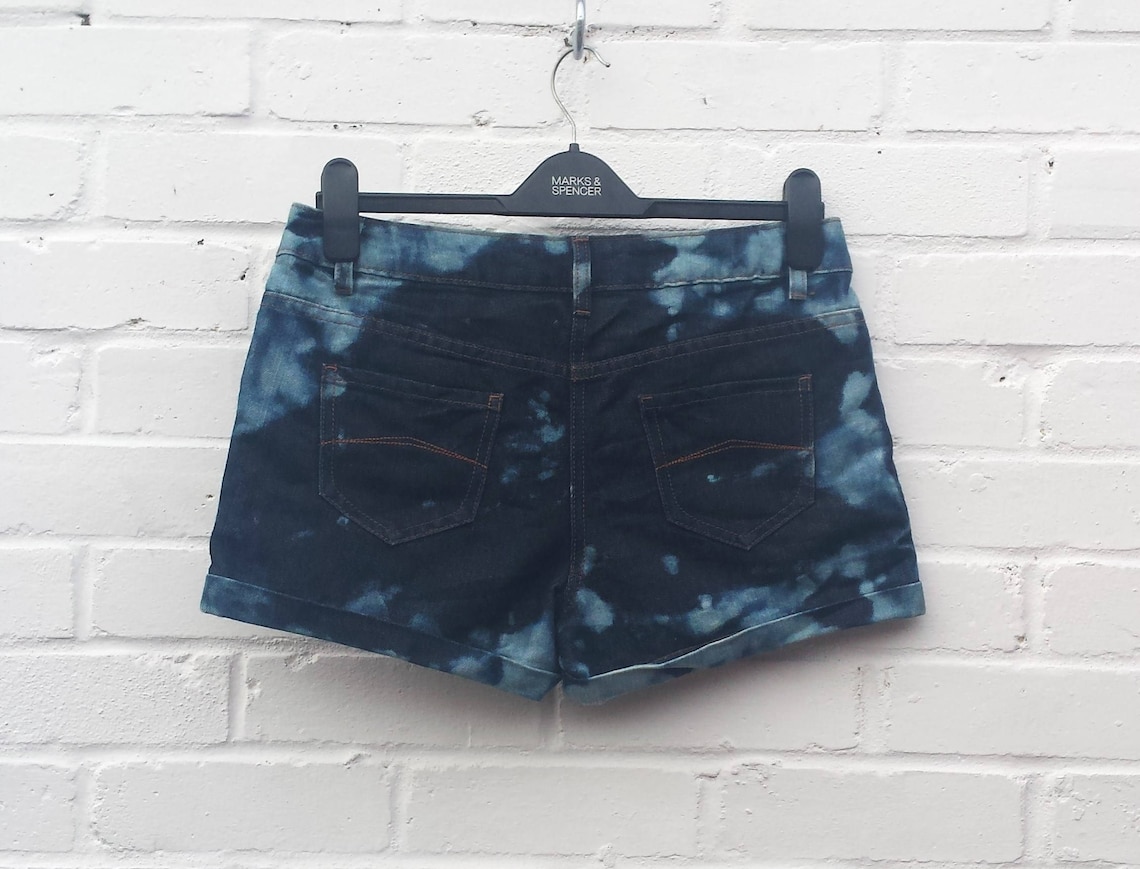 Upcycled Denim Shorts to fit UK size 10 or US size 6 | Etsy