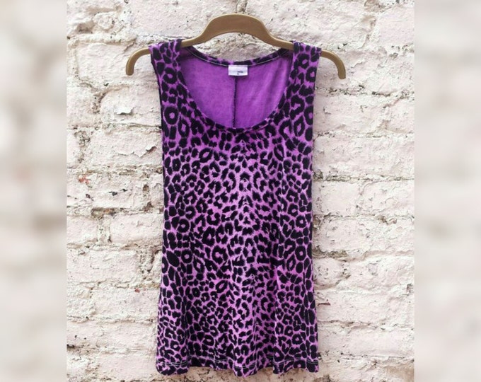 Womans Tank Top Leopard Print Pink & Purple Ombre to Fit UK Size 10 or ...