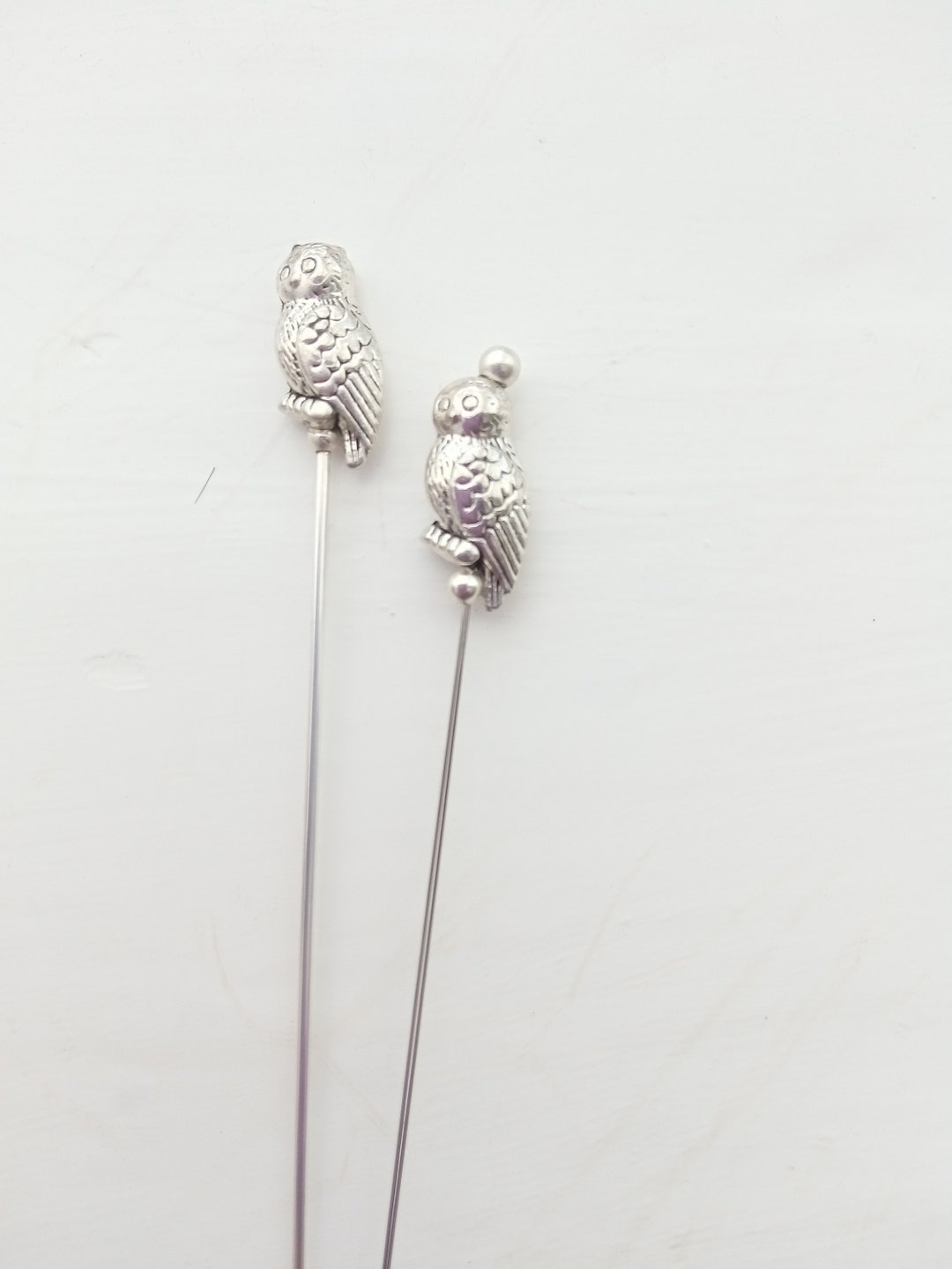 Silver Owl Cross Stitch Thread Counting Pins/lace Making Divider Pins ...