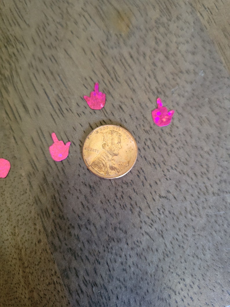 F Off Middle Finger Shaped Glitter Confetti Flip the - Etsy