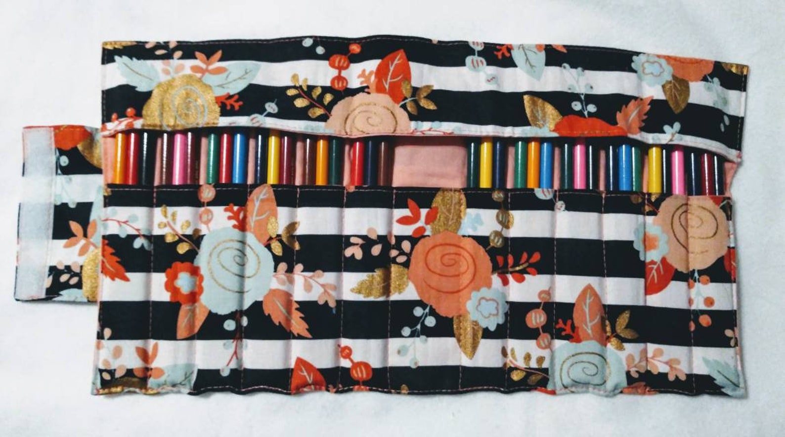 Colored Pencil Roll Gel Pen Roll Colored Pencil Holder - Etsy