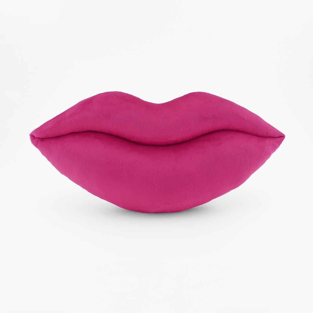 Magenta Lip Shaped Pillow Soft Plush Cuddle Smooch - Small Size - Etsy