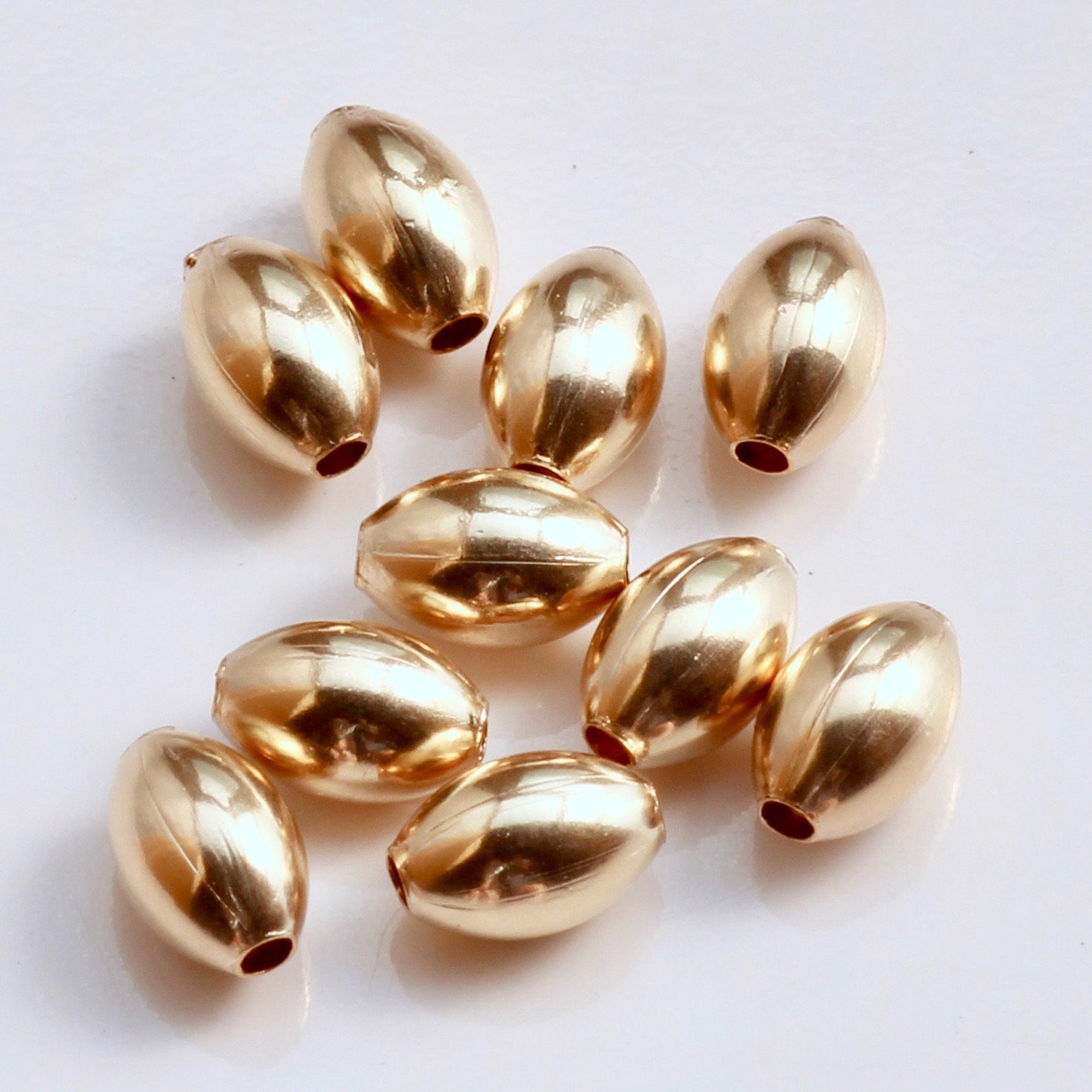 5mm Gold-filled Rice Beads, Small Oval Bead for Jewelry Making, Made in ...
