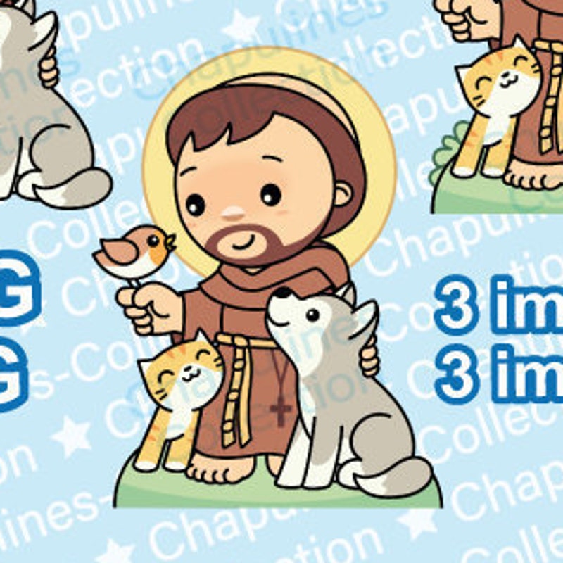 Francis of Assisi Clip Art - Etsy