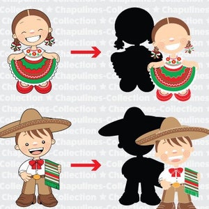 SVG China Poblana and Charro, Fiesta México Clipart, México ...