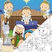 Nativity Clipart Bundle Color and Black/white Sets 215 and | Etsy