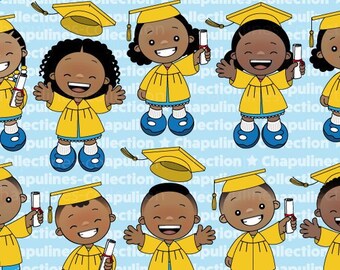 Graduation Clip Art Gold Cap and Gown School Clipart School | Etsy