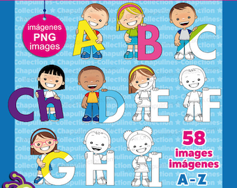 Clip Art Abecedario de la A a la Z imágenes PNG Set 151 | Etsy