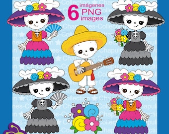 Mexican Maria Rag Dolls Clipart Pink and Blue Set 198 - Etsy
