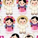 Mexican Maria Rag Dolls Clipart Pink and Blue Set 198 | Etsy