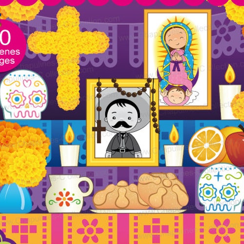 Day of the Dead Clipart Mexican Altar Clipart Mexican - Etsy