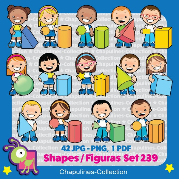 Clipart Of Cartoon Children Shapes