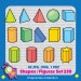 Shapes Clipart Bundle, Color and Black/white, Digital Product, JPG and ...