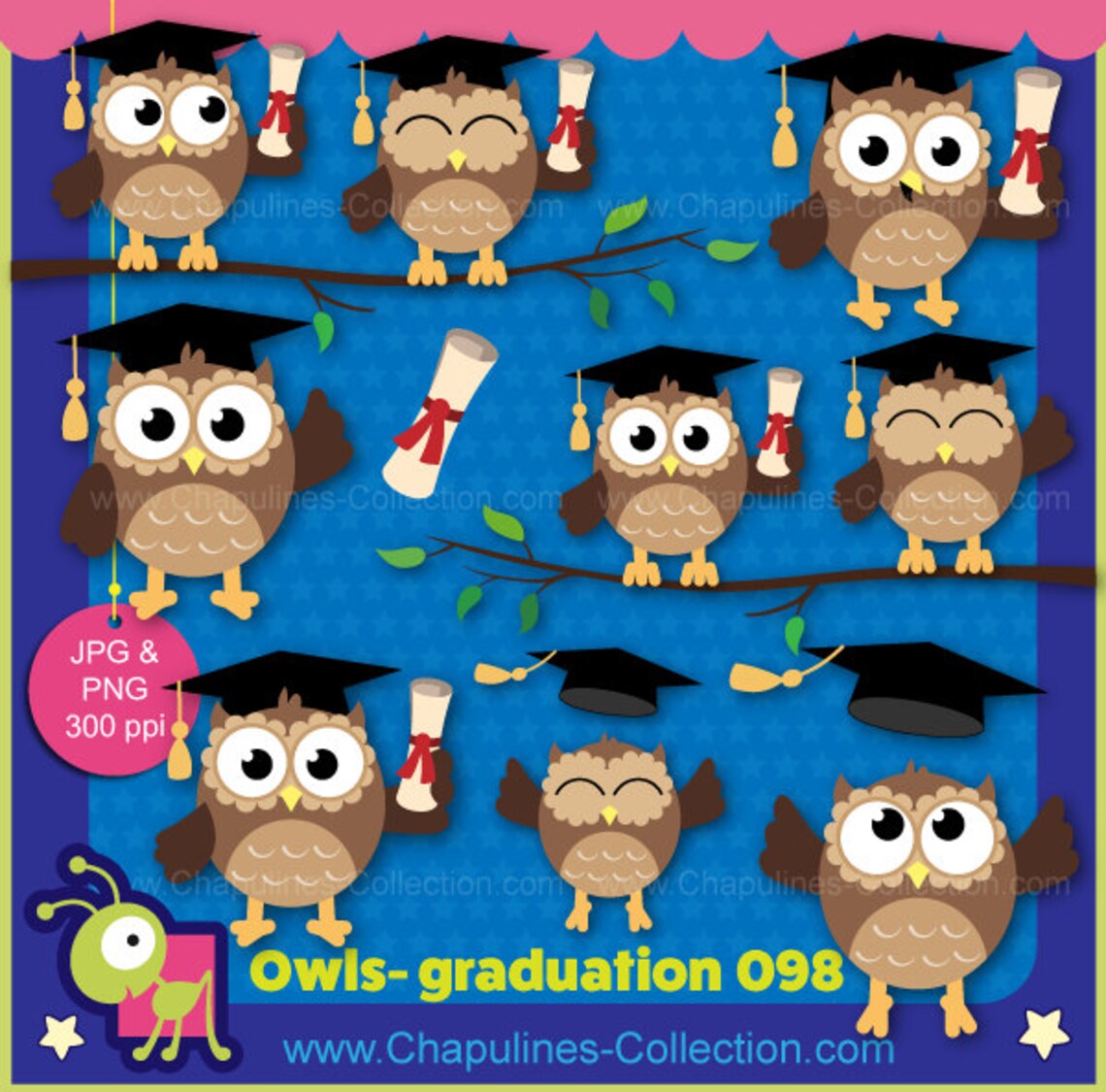 Búhos graduación imágenes escuela búhos clipart | Etsy