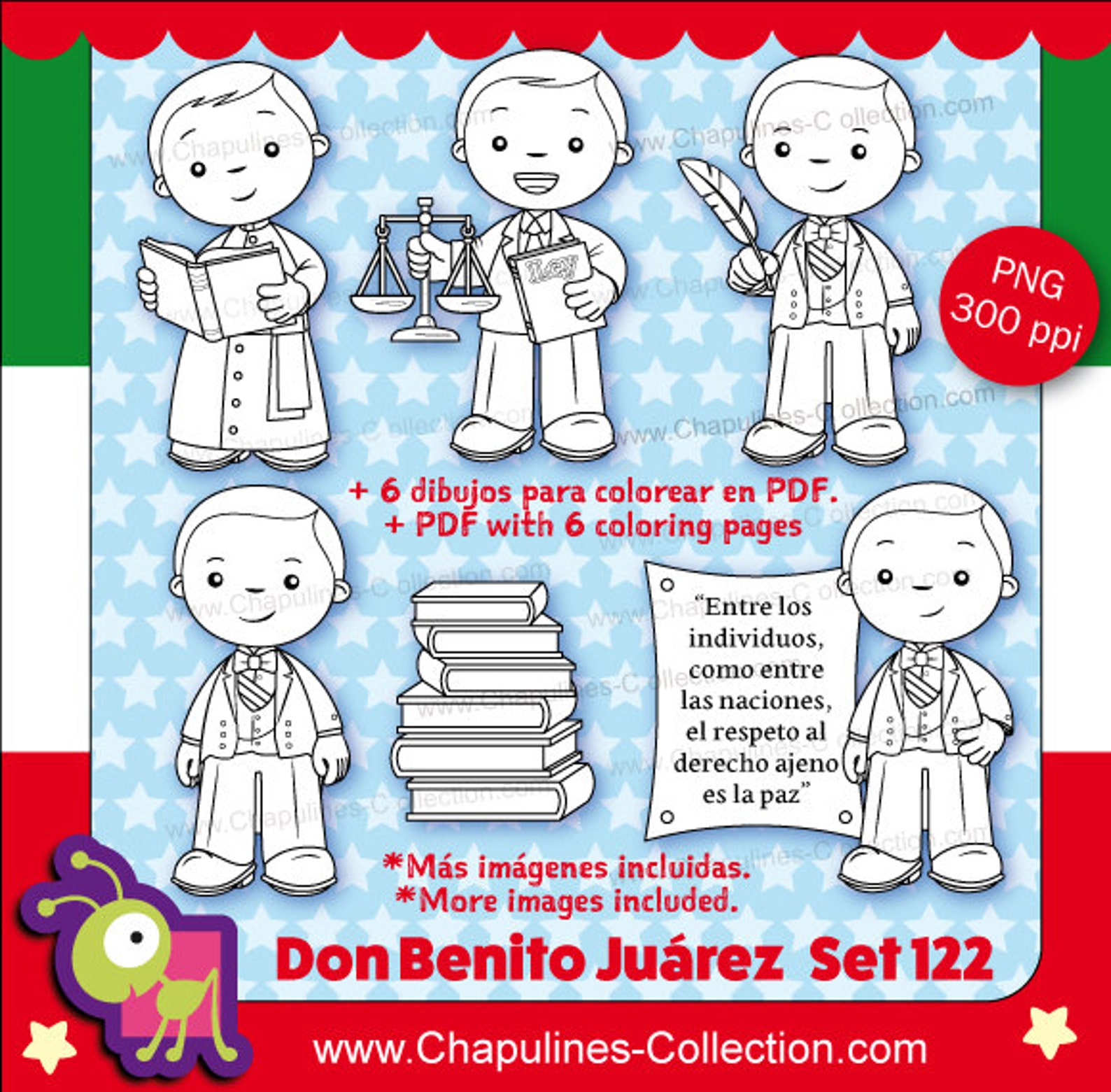 Benito Juárez Clipart, Black and White, Mexico, President, History of ...