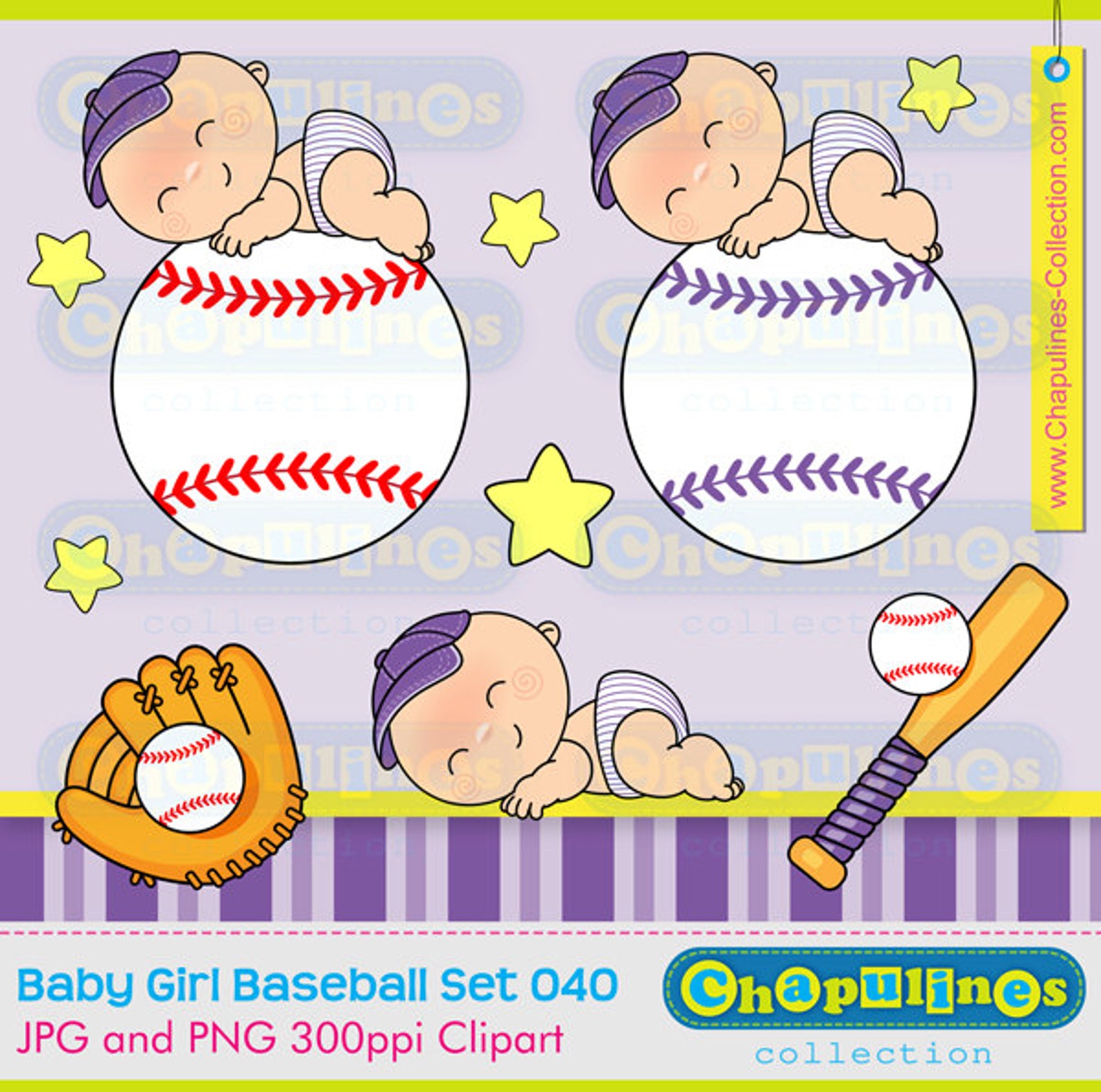 Baby Girl Clipart Baseball Clipart Digital Images - Etsy