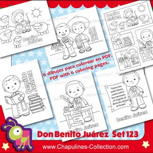 Benito Juárez Clipart Bundle, Color and Black/white, Mexico, President ...