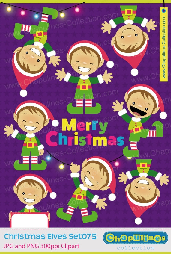Santa's Elves Clipart Christmas Clipart Santa's | Etsy