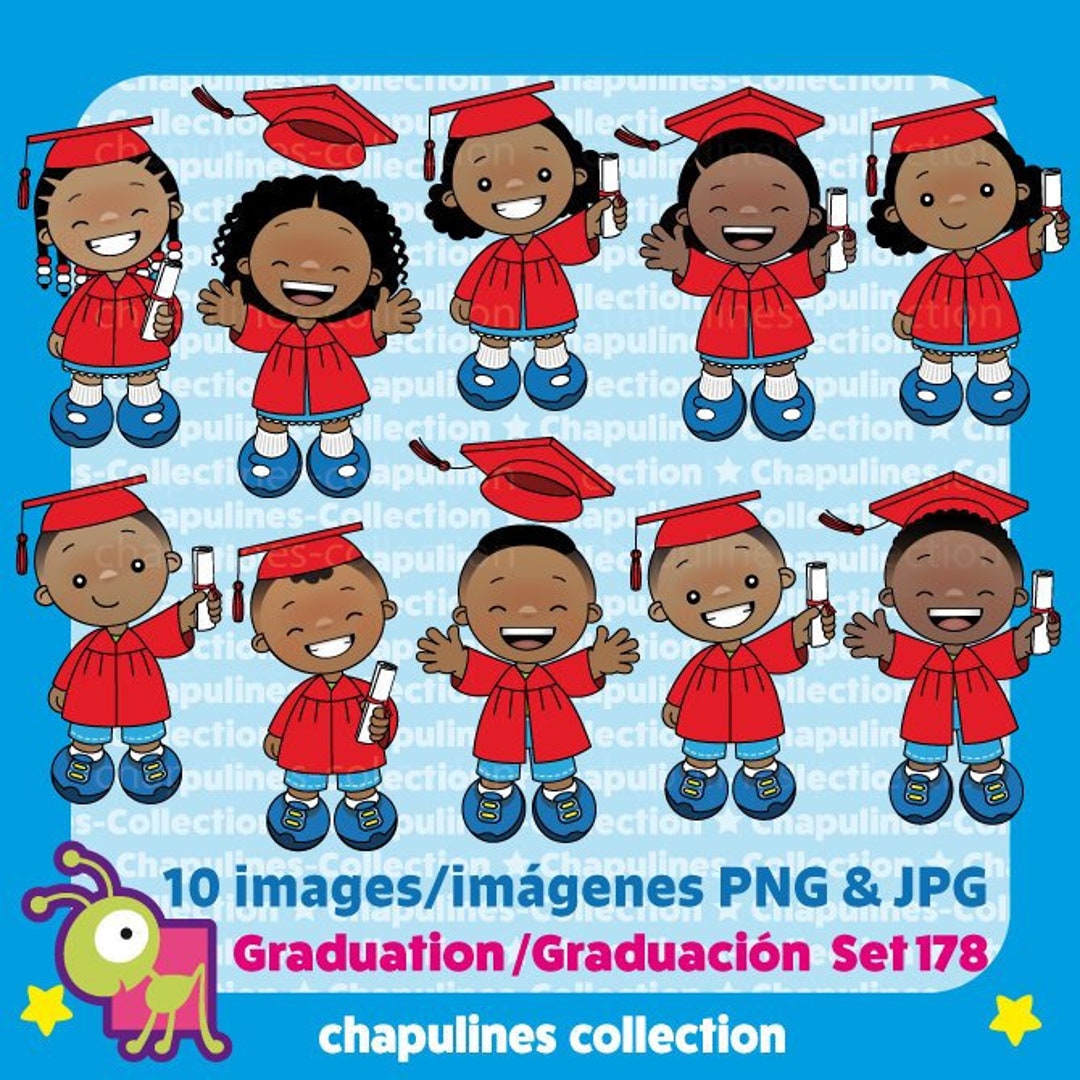 Graduation Clip Art, Red Gown, School Clipart, School Illustrations ...