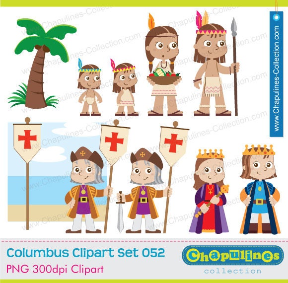 Clipart de Cristobal Colón Descubrimiento de America clipart | Etsy