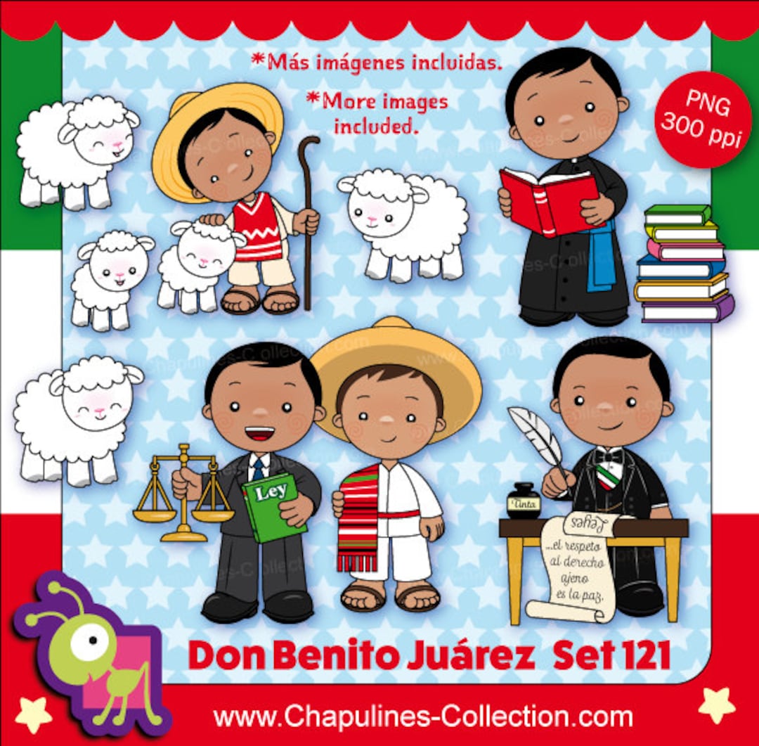 Benito Juárez Clipart, Mexico, President, History of Mexico Set 121 - Etsy