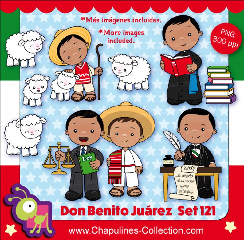 Clipart Benito Juárez, Presidente de México, Historia de México Set 121 ...