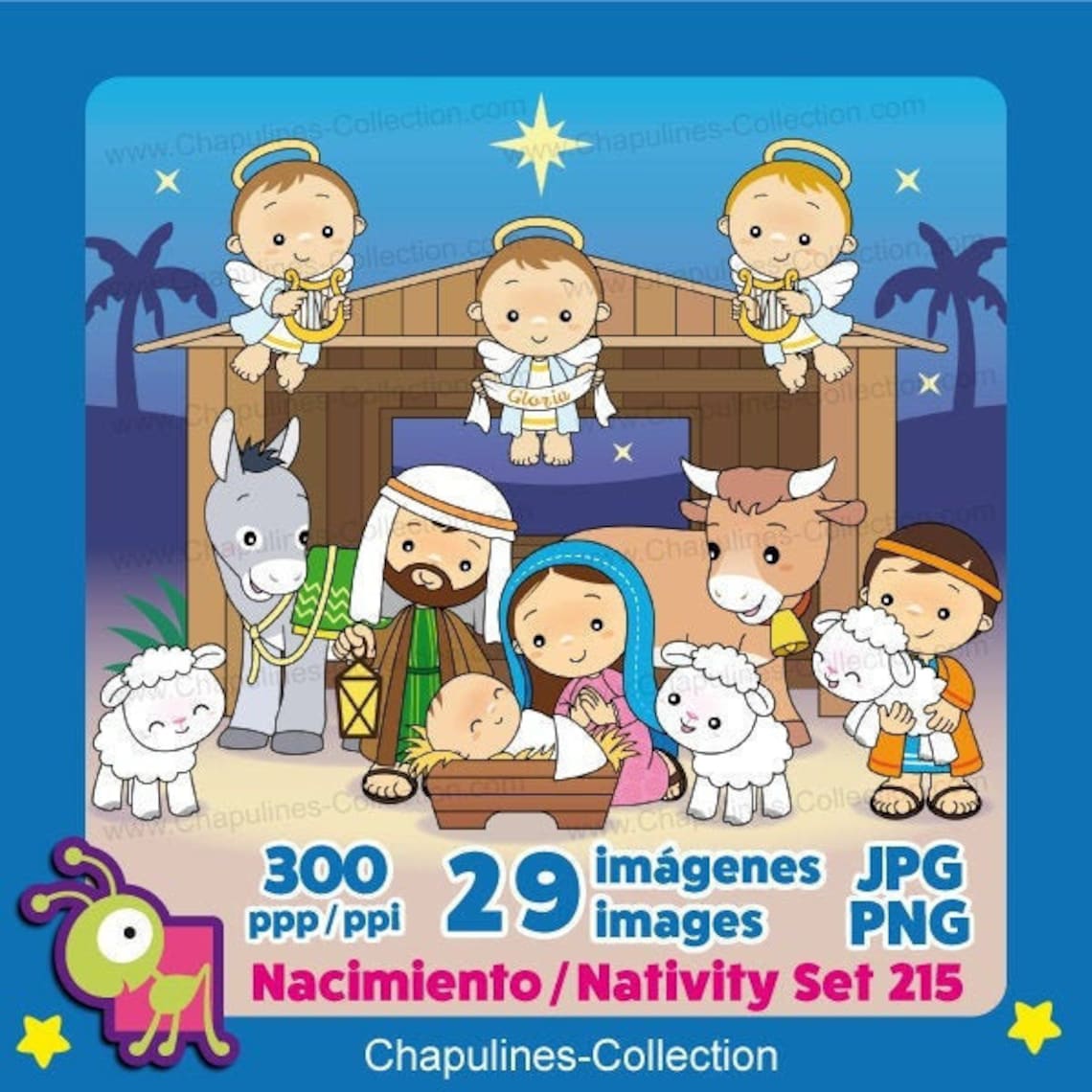 Nativity Clipart Set 215 - Etsy