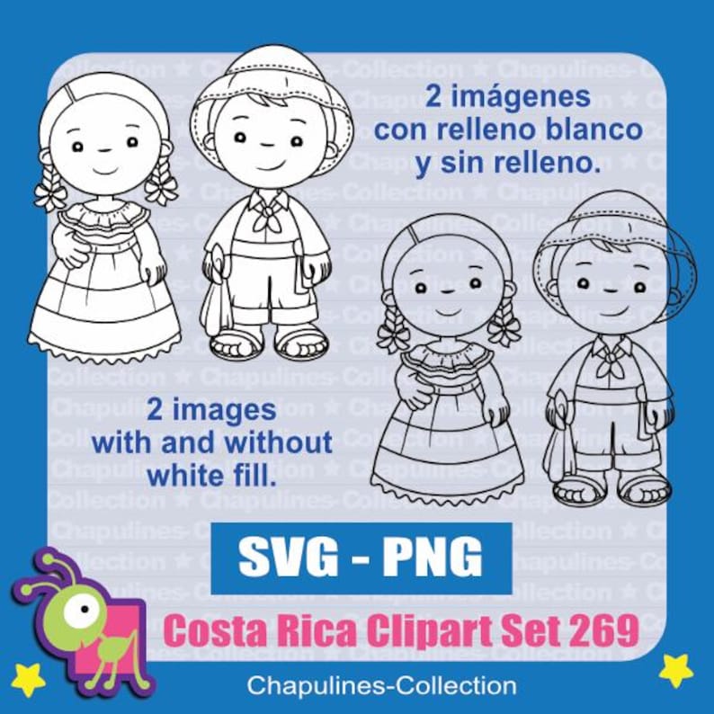 Costa Rica Clipart SVG PNG Set 269 - Etsy