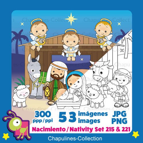 Nativity Clipart Set 215 - Etsy