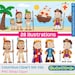 Columbus Clipart, the Discovery of America, Columbus Day Set 052B - Etsy