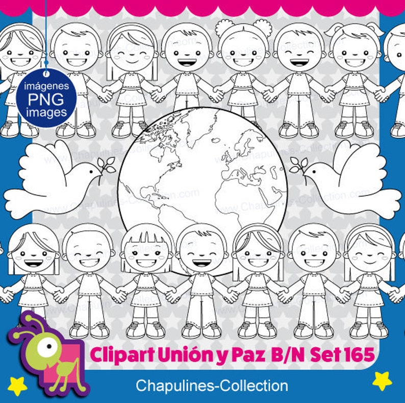 Union and Peace Clipart Black and White, United Nations Day, Kids ...