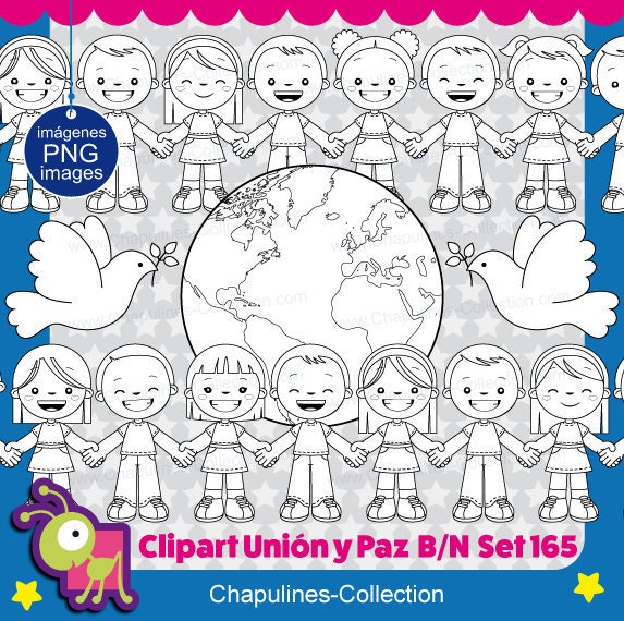 Children Around The World Clipart Black And White