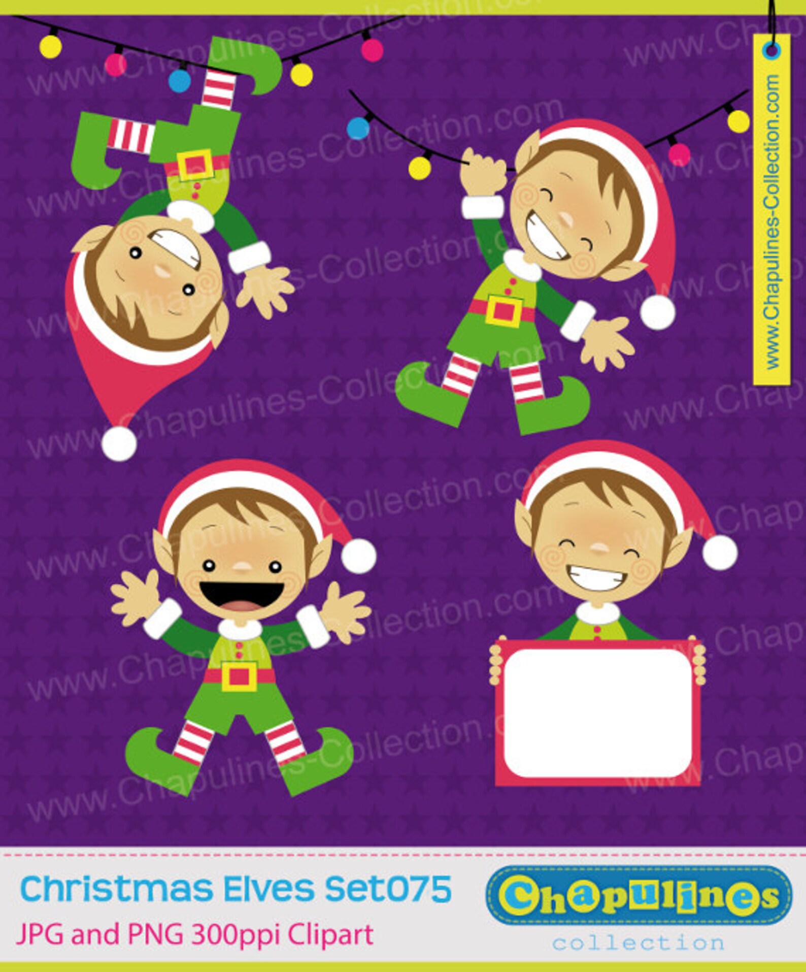 Santa's Elves Clipart Christmas Clipart Santa's - Etsy
