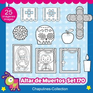 Clipart Altar for the Dead, Black and White, Altar De Muertos, Day of ...