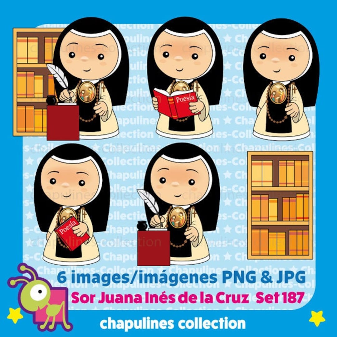 Clipart Sor Juana Inés de la Cruz, Set 187 - Etsy México