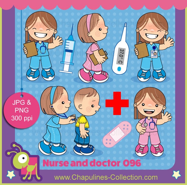 Nurse and Doctor Clipart, Medicine Clipart, Girl Nurse Images, Girl ...