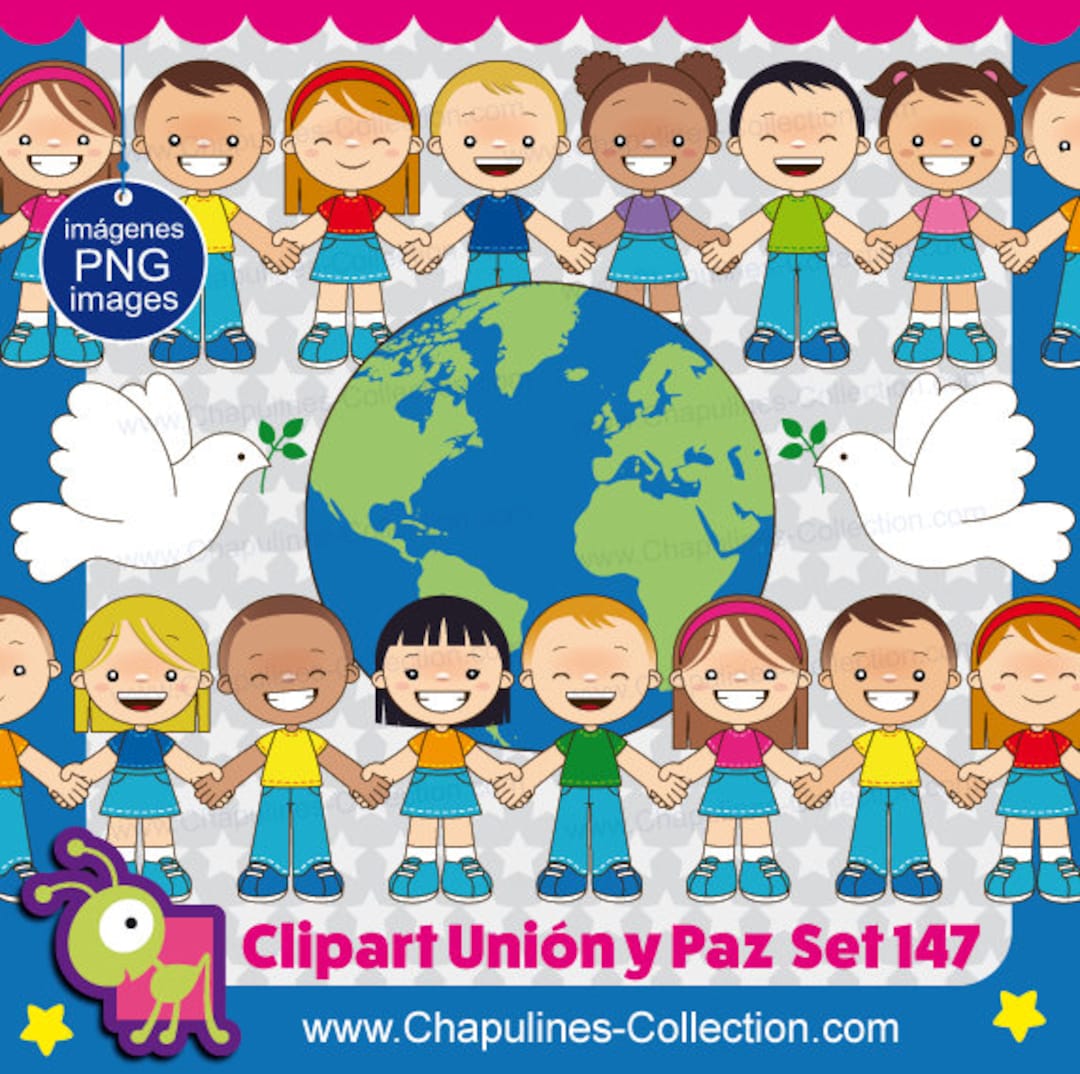 Clipart Unión y Paz, día de las Naciones Unidas, clipart de niños ...