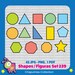 Shapes Clipart Bundle, Color and Black/white, Digital Product, JPG and ...