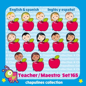 Teacher's Day Clipart, Teacher Appreciation Day, Apple Clipart, Kids ...