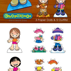 Paper Dolls - Printable - Seasons of the Year - Girls - Full Color ...